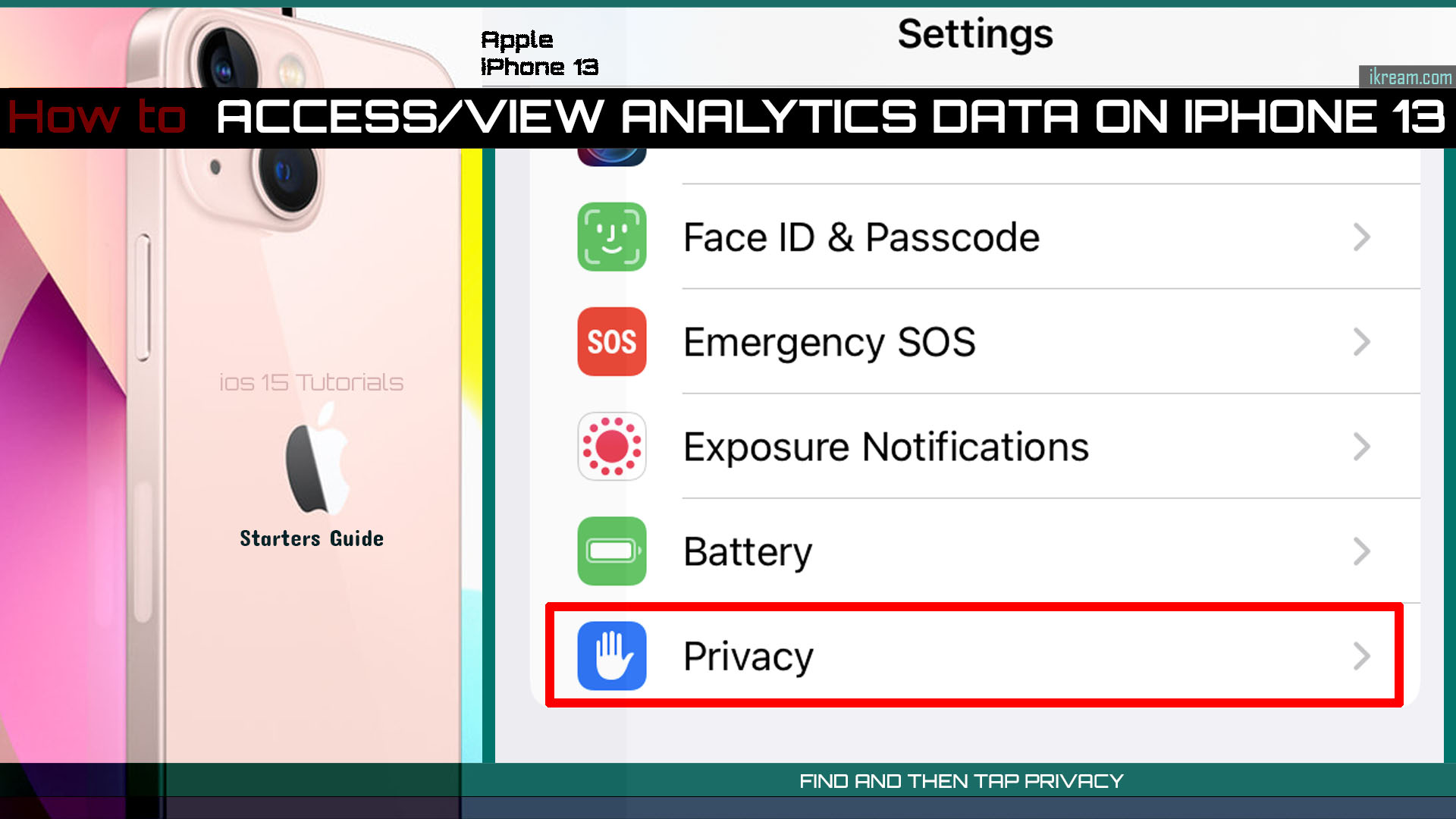 How to View Analytics Data on iPhone 13
