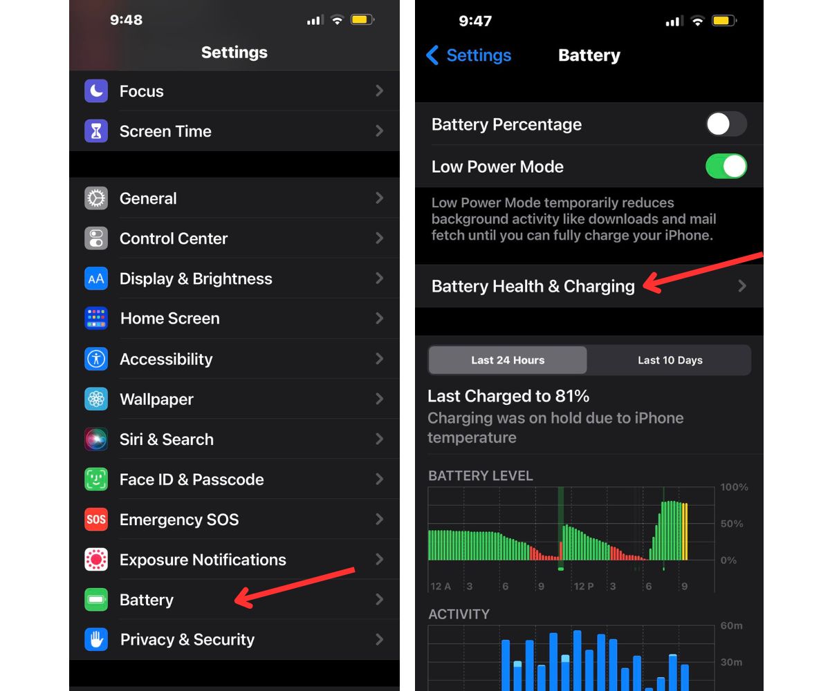 Why Is My iPhone Battery Yellow? It's Just on Power Saving Mode